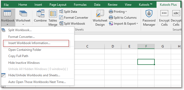 How To Insert File Name Or Path Into Cell Header Or Footer In Excel 