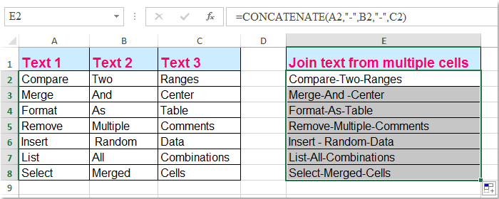  How To Join Text From Different Cells Into One Cell In Excel 