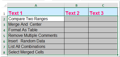 How to join text from different cells into one cell in Excel?