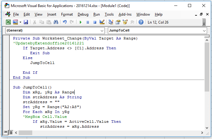 how-to-quickly-jump-to-the-adjacent-cell-based-on-the-selection-in-an-excel-dropdown-list