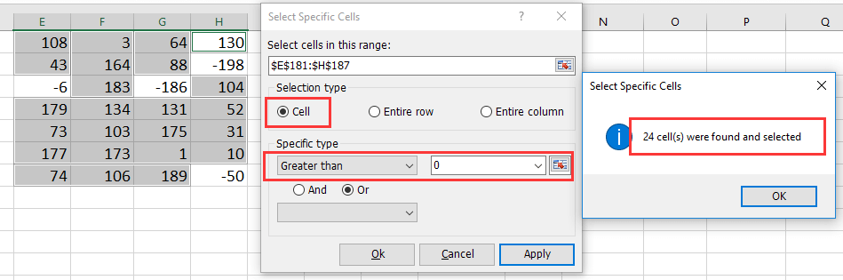 How to find largest negative value (less than 0) in Excel?