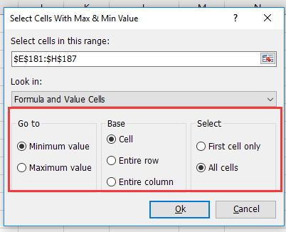 How to find largest negative value (less than 0) in Excel?