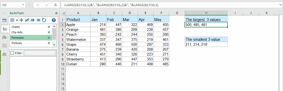 How To Select The Highest Or Lowest Value In Excel 