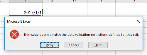 How To Limit Date Range Entry In An Excel Column 