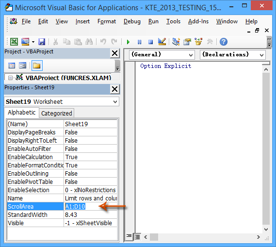 How To Limit Number Of Rows And Columns In A Worksheet In Excel 