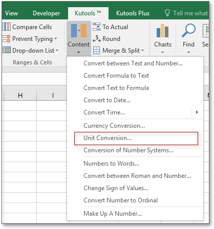 How to convert gallon to liter/ounce or vice versa in Excel?
