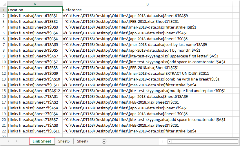 How To Find And List All Links external References In Excel 