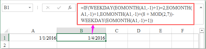 How to list all Mondays / Fridays in a month in Excel?