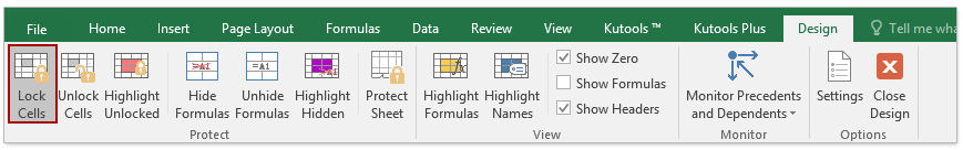 How to lock and protect selected cells in Excel?