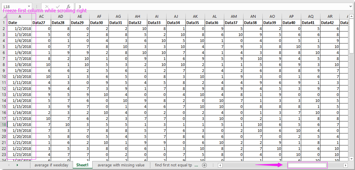 How To Lock Specific Columns Always Visible In A Sheet Or Across Workbook 