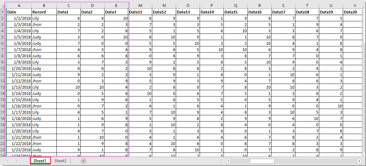 How To Lock Specific Columns Always Visible In A Sheet Or Across Workbook