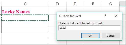 How to make lucky draw names in Excel?
