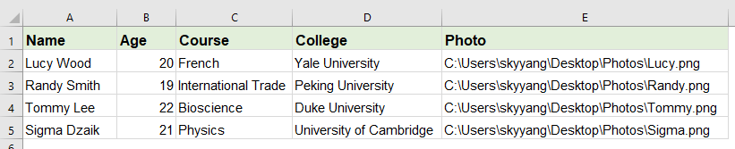 How to mail merge data and pictures from Excel to Word?