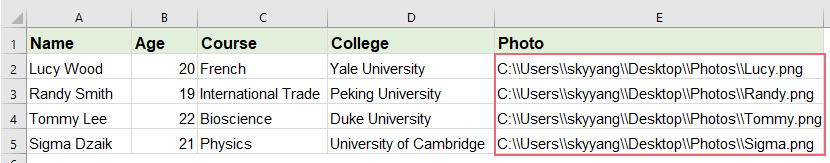 How to mail merge data and pictures from Excel to Word?