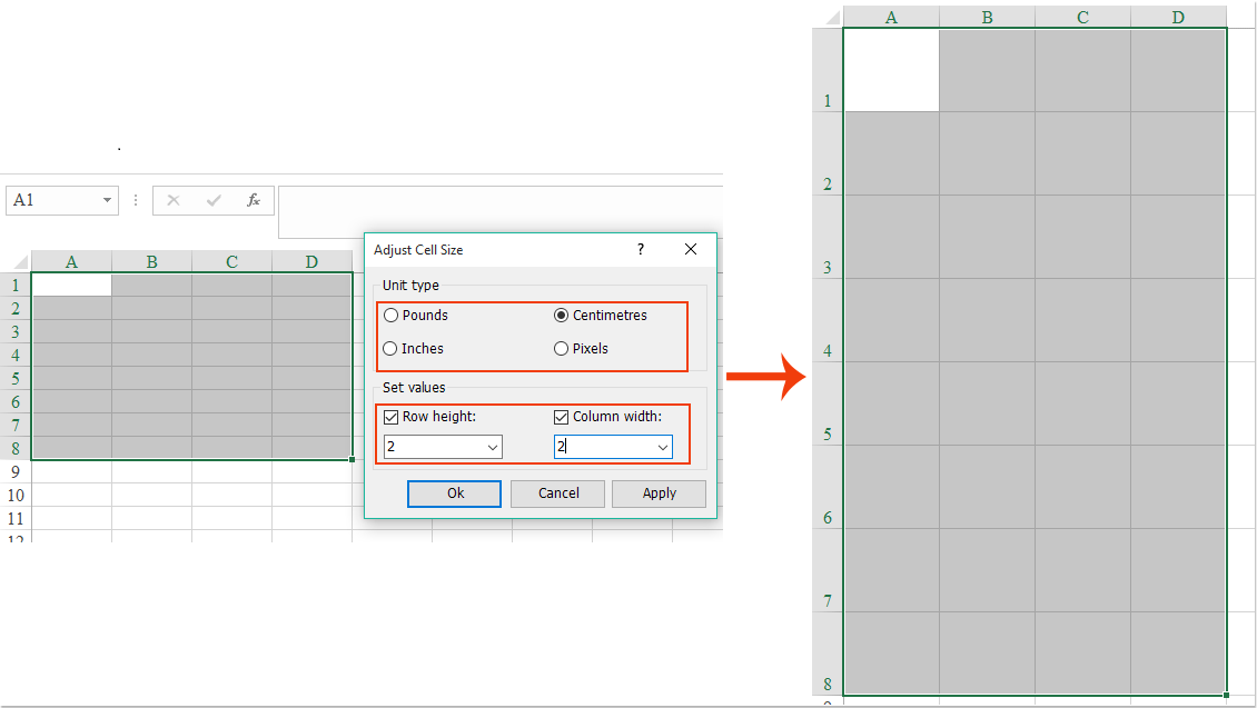 How To Make All Rows Same Height Or Columns Same Width In Excel 