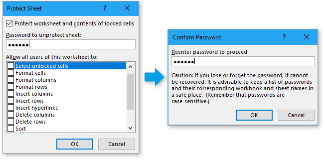 Three methods quickly hide/mask cell contents with asterisk or other ...