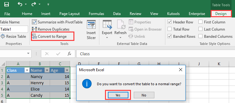 How To Merge Cells In A Range Formatted As Table In Excel 