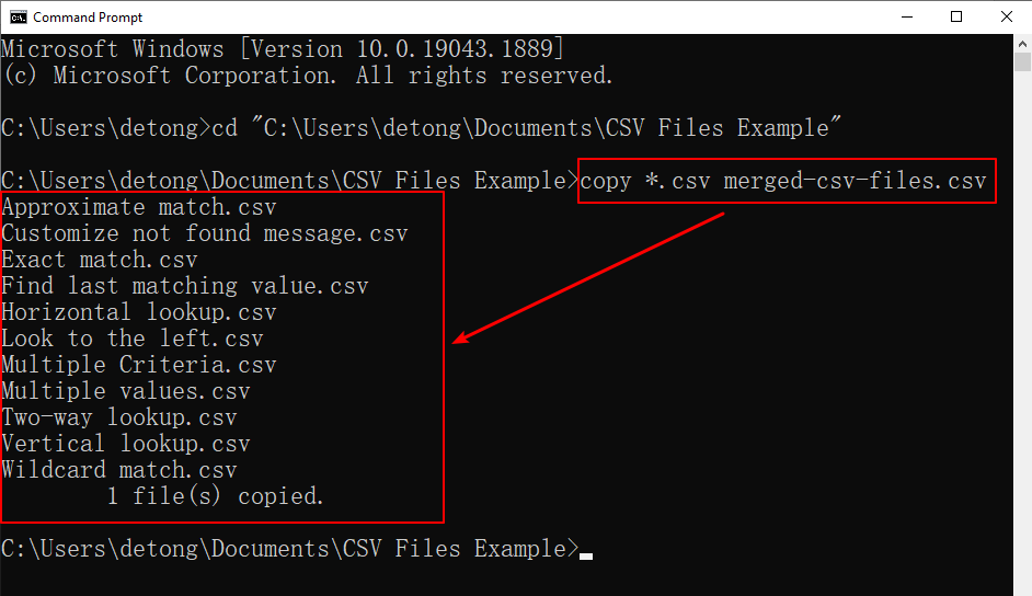 How To Merge Multiple CSV Files Into One Excel File With CMD Command 
