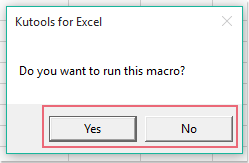 How to create a yes no message box before running a macro in Excel?