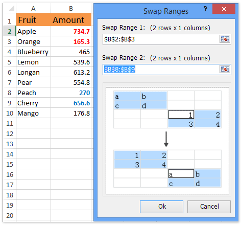 How to move cell values without replacing in Excel