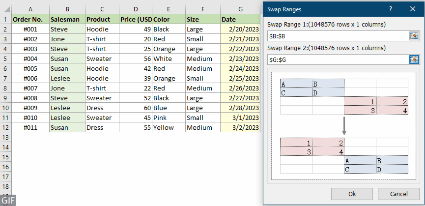 在 Excel 中移動列的 5 種方法——分步教程