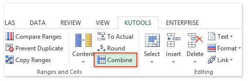 How to move multiple cells into one in Excel?
