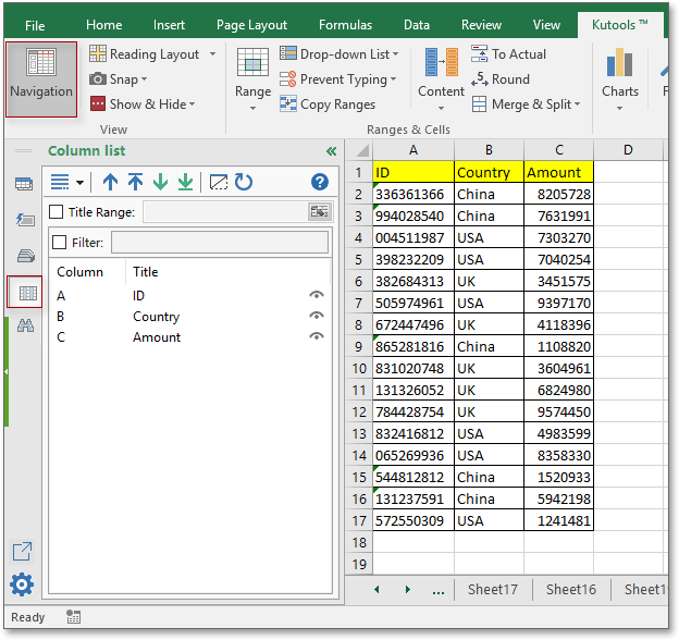 How to move row up/down or column left/right in Excel?
