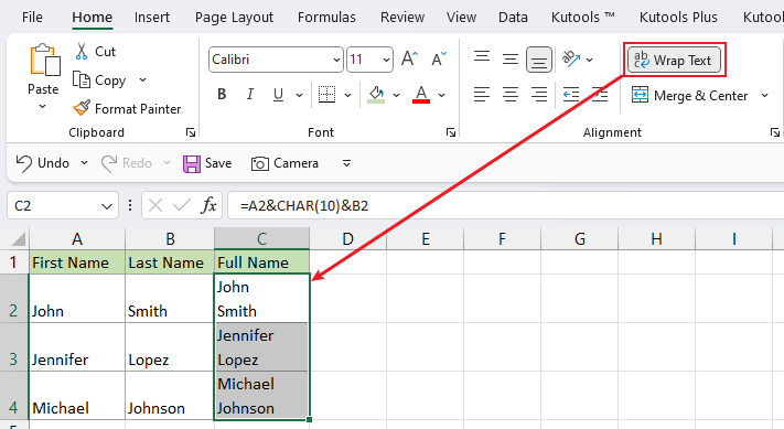 How to go to next line within a cell in Excel (4 methods)
