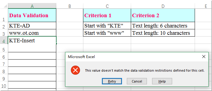 How To Apply Multiple Data Validation In One Cell In Excel Worksheet 