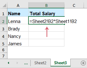 How to multiply from different sheets in Excel?