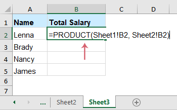 How to multiply from different sheets in Excel?