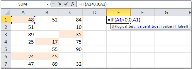 How To Change Negative Number To Zero In Excel 