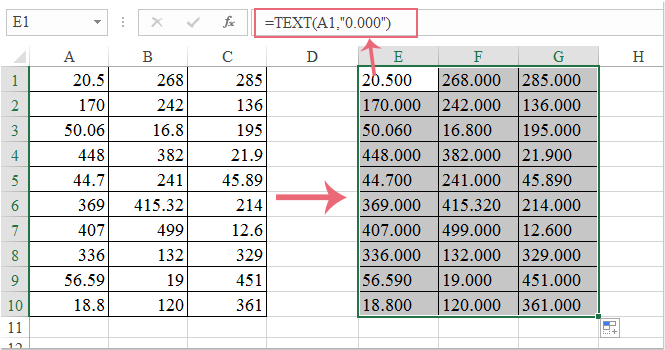 How to change or convert number to text in Excel?