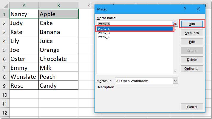 How to numbering the cells with alphabetical letters in Excel?