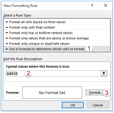How to only show positive numbers in Excel?