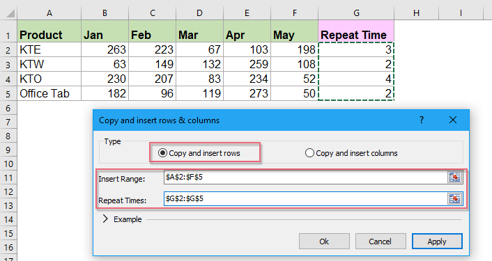 How To Copy And Insert Row Multiple Times Or Duplicate The Row X Times In Excel 