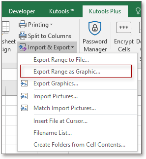 How to easily copy and pasted range or chart as picture in Excel?