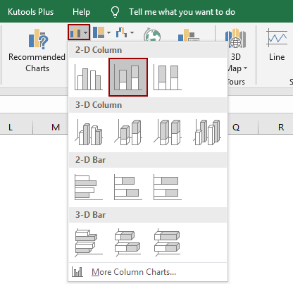 How to show percentages in stacked column chart in Excel?