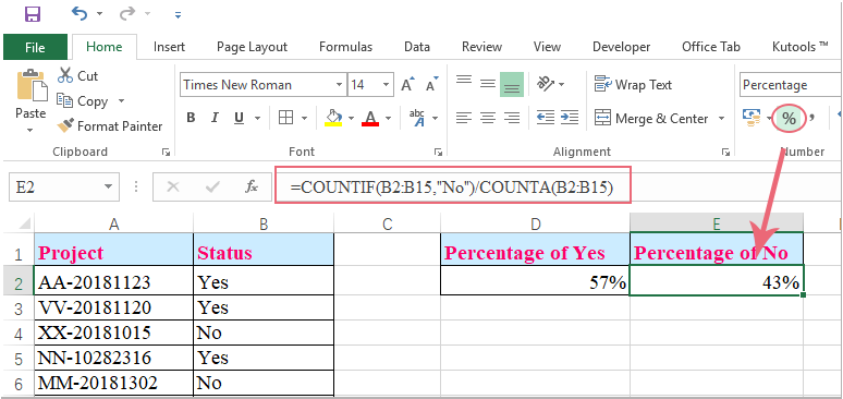 How To Calculate Percene Of Yes Or No In Excel Pivot Table Tutorial Pics