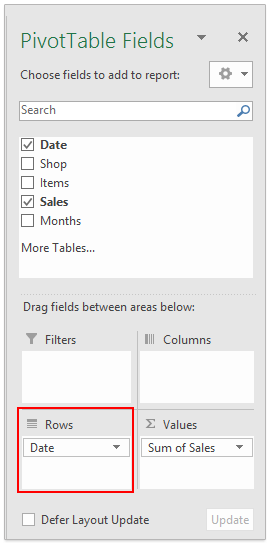 Pivot Table Group Dates By Month In Filtered Range Order Sap Pm 