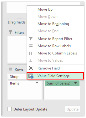 How to add percentage of grand total/subtotal column in an Excel Pivot ...