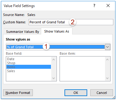 How to add percentage of grand total/subtotal column in an Excel Pivot ...