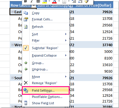 How to insert page break into pivot table?