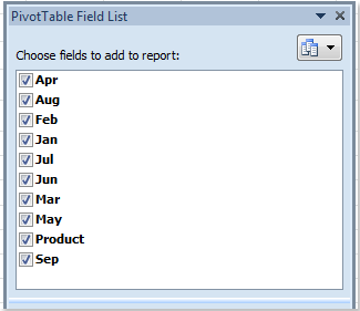 How to sort field list in pivot table?