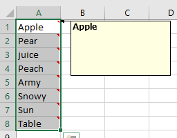 How to pop up the cell value while clicking in Excel?