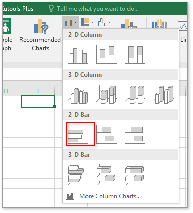 Quickly create a positive negative bar chart in Excel