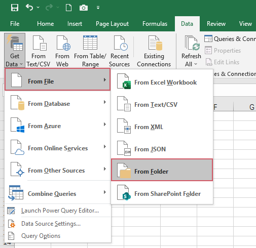 Power Query Get A List Of File Names From Folders And Sub folders