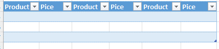 How to prevent auto numbering at duplicate column header in Excel table?
