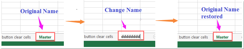 How to prevent from changing sheet name in Excel?