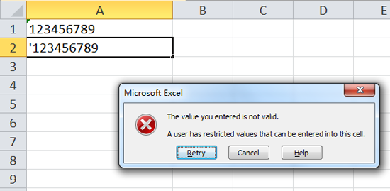 How to prevent duplicate entries in a column in Excel?